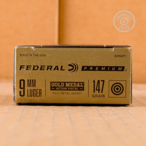 9mm Ammo at AmmoMan.com - Federal 147 Grain TMJ FN - 50 Rounds
