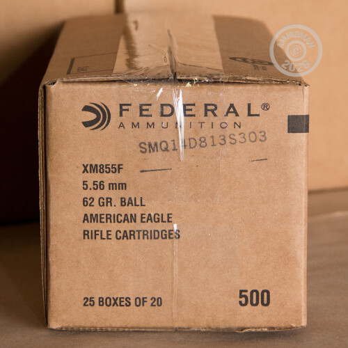 5.56x45mm Ammo at AmmoMan.com - Federal XM855F 62 Grain Full Metal ...