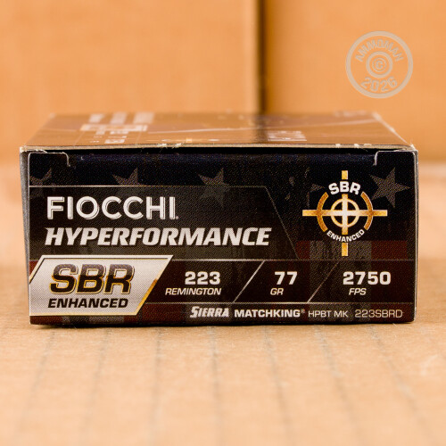 223 Rem Ammo at AmmoMan.com - Fiocchi 77 Grain HPBT MatchKing - 20 Rounds