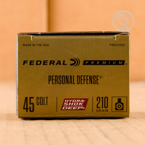 20 Rounds of 45 Long-Colt 210 Grain Federal JHP Ammo at AmmoMan.com