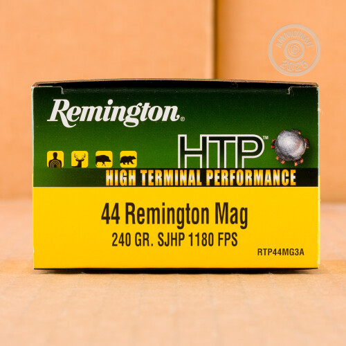20 Rounds of 44 Magnum 240 Grain Remington SJHP Ammo at AmmoMan.com