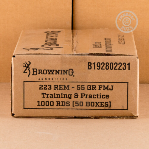 223 Rem Ammo - 1000 Rounds of 55 Grain FMJ Browning with Free Shipping ...