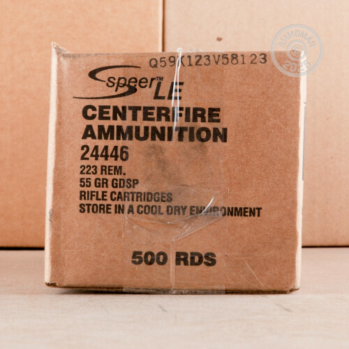 500 Rounds of 223 Rem 55 Grain Speer SP Ammo at AmmoMan.com