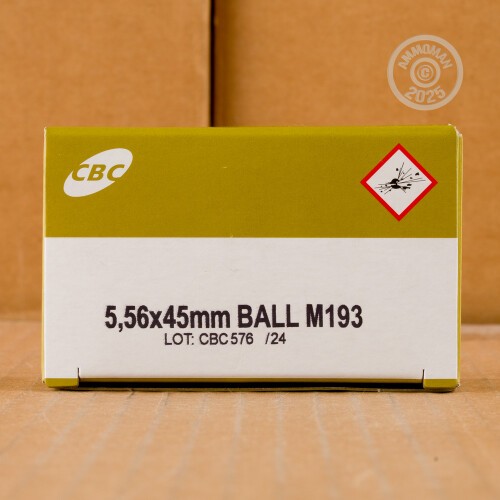 50rds 5.56x45 55 Grain CBC FMJ M193 Ammo at AmmoMan.com
