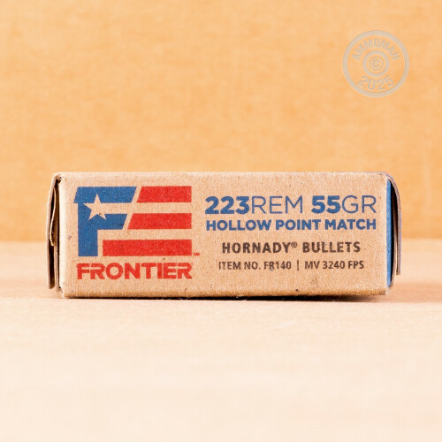 500 Rounds of Hornady Frontier 55 Grain HP Match 223 Rem Ammo with Free ...