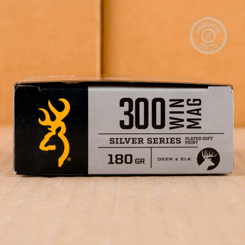 20 Rounds of 300 Win Mag 180 Grain Browning Silver Series SP Ammo at ...