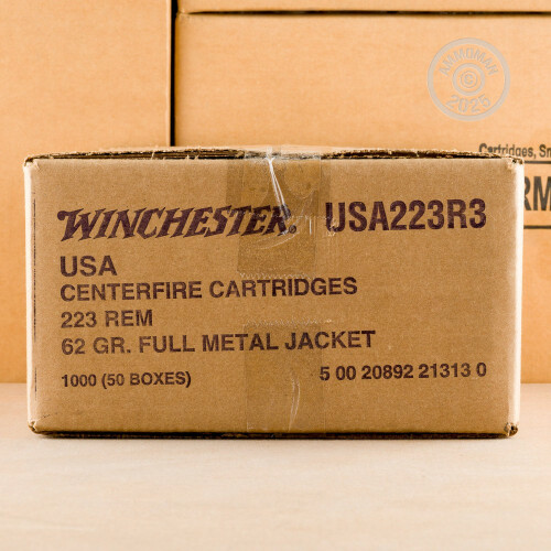 Winchester .223 62gr FMJ Ammo at AmmoMan.com - 1000 Rounds