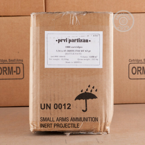 1000 Rounds of Prvi Partizan M855 Battle Packs 62 Grain FMJ-BT 5 ...