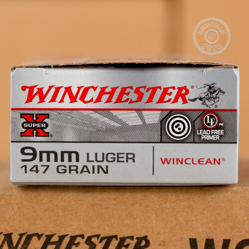 500 Rounds of 9mm 147 Grain Winchester Winclean BEB Ammo at AmmoMan.com