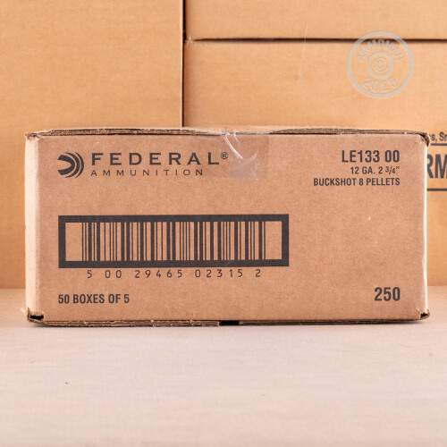 12 Gauge Ammo - 5 Rounds of Federal Tactical 2-3/4" 00 Buck at AmmoMan.com