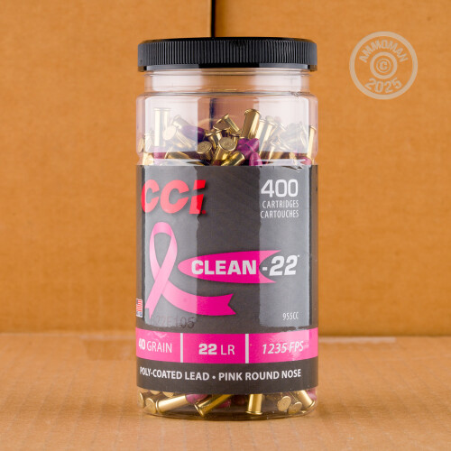 400 Rounds of 22 LR 40 Grain CCI Clean-22 Poly-Coated LRN Ammo at ...