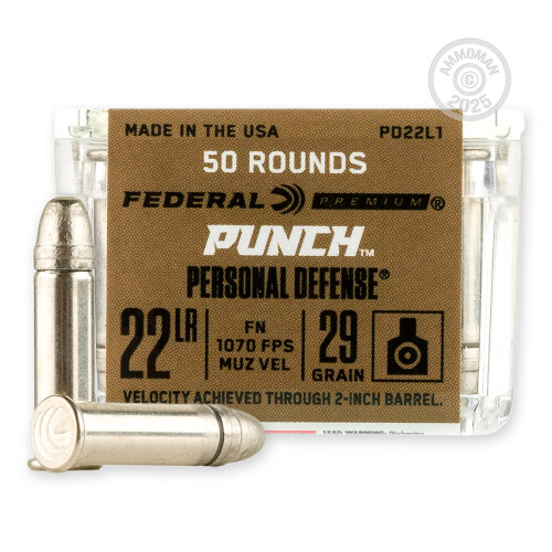 22 LR Ammo at AmmoMan.com - Federal Punch 29 Grain FN - 5000 Rounds