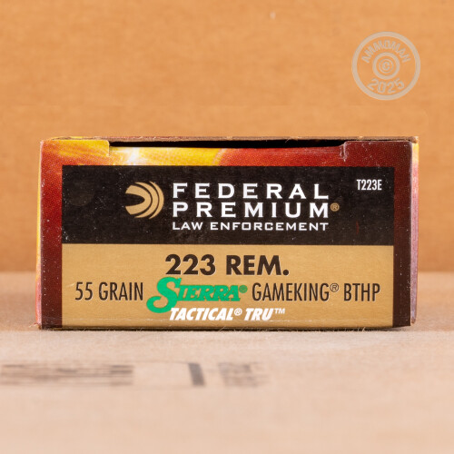 500 Rounds of Federal LE Tactical Rifle Urban 55 Grain Gameking BTHP ...