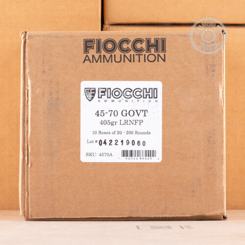 45-70 Government Ammo at AmmoMan.com - Fiocchi 405 Grain LRN FP - 20 Rounds