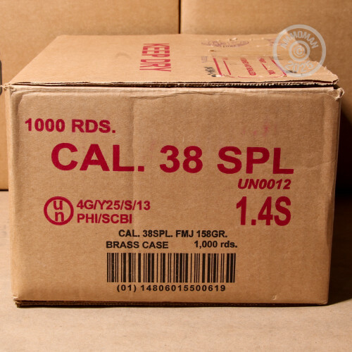 .38 Special Ammo - 1000 Rounds of Armscor 158 Grain FMJ at AmmoMan.com