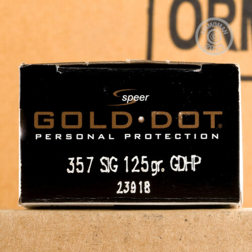 357 SIG Ammo - 20 Rounds of Speer Gold Dot 125 Grain HP at AmmoMan.com