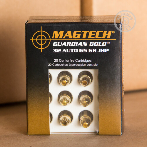32 ACP Ammo - 20 Rounds of Magtech Guardian Gold 65 Grain JHP at ...