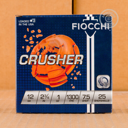 250 Rounds of 12 Gauge 2-3/4" Fiocchi Crusher #7-1/2 Shot Ammo at ...