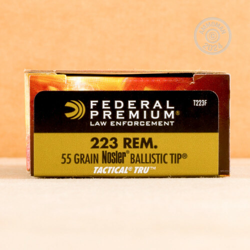 20 Rounds of 223 Rem 55 Grain Federal LE Tactical TRU Ammo at AmmoMan.com