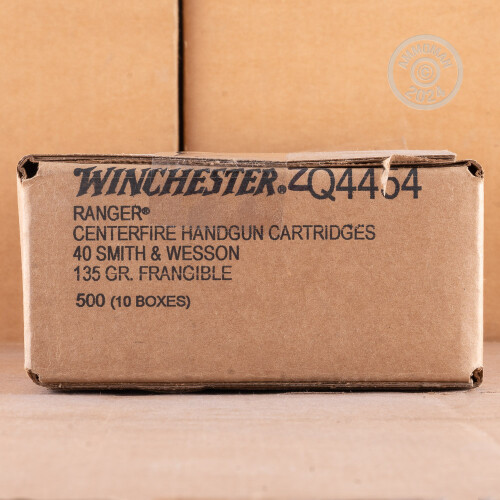 40 S&W Ammo - 500 Rounds of 135 Grain Frangible Winchester with Free ...