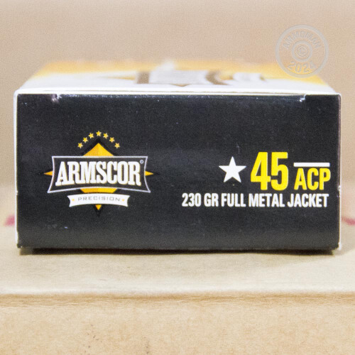 50 Rounds of 45 ACP 230 Grain Armscor FMJ Ammo at AmmoMan.com