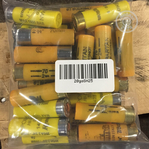 25 Rounds of 20 Gauge Mixed Target Ammo at AmmoMan.com