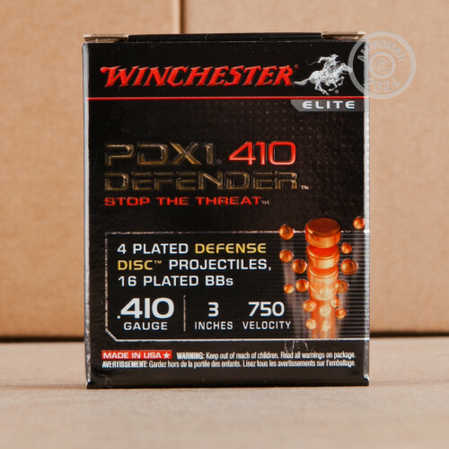 410 Bore Ammo - 10 Rounds of Winchester PDX1 Defender 3" 4DD at AmmoMan.com