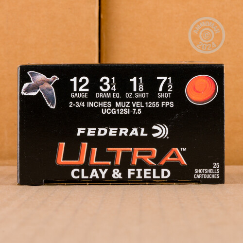 12 Gauge Ammo - 250 Rounds of 2-3/4” 1-1/8 oz. #7.5 Shot by Federal ...