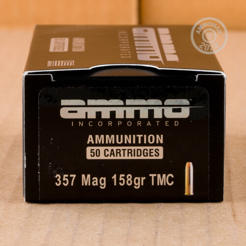 50 Rounds of 357 Magnum 158 Grain Ammo Inc. TMJ Ammo at AmmoMan.com