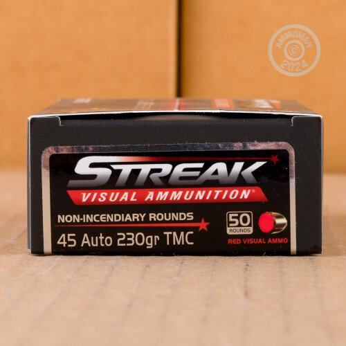 45 ACP Ammo at AmmoMan.com - Ammo Inc. Streak 230 Grain TMJ Non ...