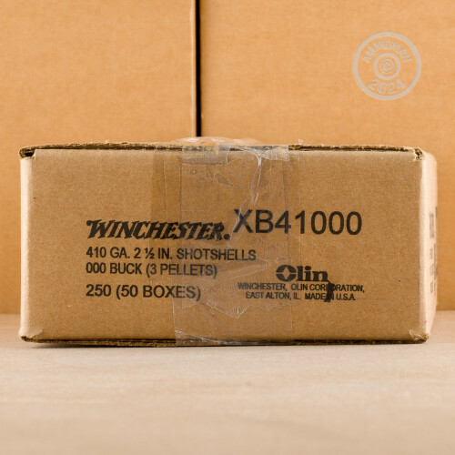 410 Gauge Ammo - 250 Rounds of 2 1/2" 000 Buckshot from Winchester with ...