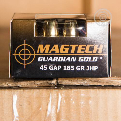 .45 GAP Ammo - 20 Rounds of Magtech Guardian Gold 185 Grain JHP at ...