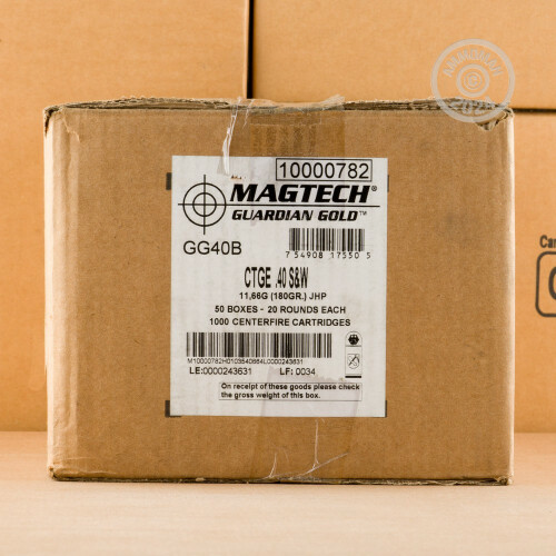 .40 S&W Ammo - 20 Rounds of Magtech Guardian Gold 180 Grain JHP at ...