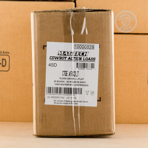 1000 Rounds of 45 Long Colt 250 Grain Magtech Cowboy Action LFN Ammo at ...