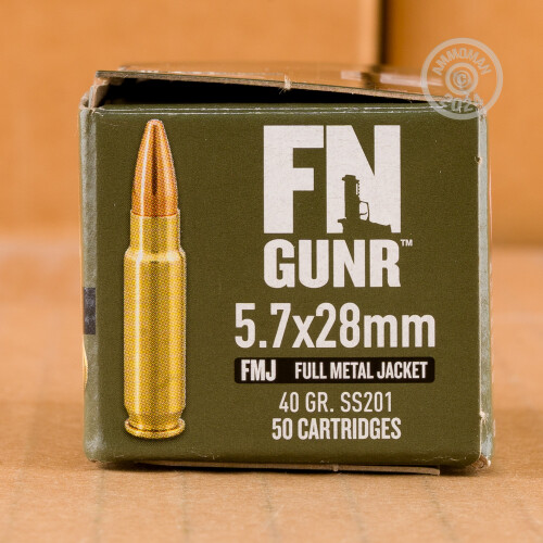50 Rounds of 5.7x28mm 40 Grain FN Herstal FMJ Ammo at AmmoMan.com