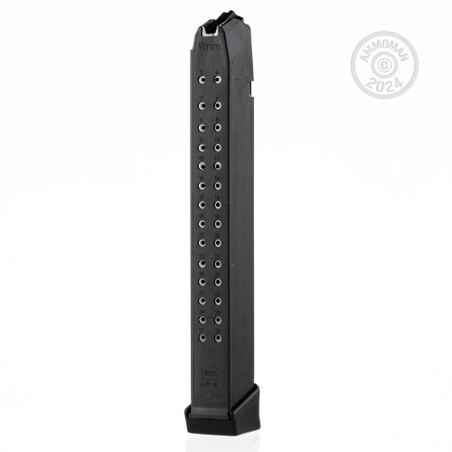 9mm 33-Round Glock G17, G19, G26, G34 Factory Magazine at AmmoMan.com