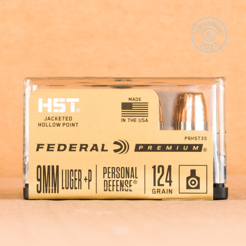 200 Rounds of 9mm +P 124 Grain Federal Personal Defense HST JHP Ammo at ...