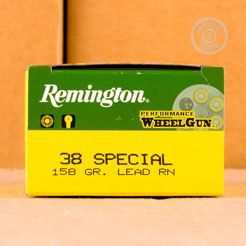 50 Rounds of 38 Special 158 Grain Remington Performance WheelGun LRN ...