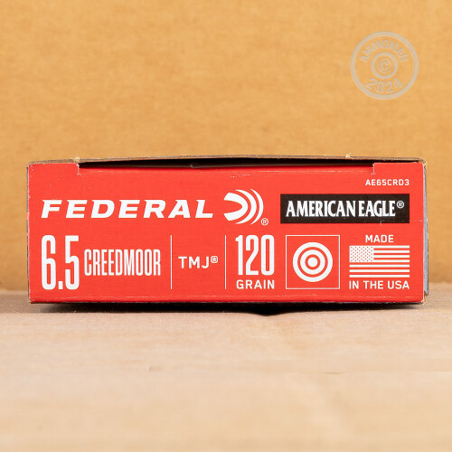 20 Rounds of 6.5 Creedmoor 120 Grain Federal American Eagle TMJ Ammo at ...