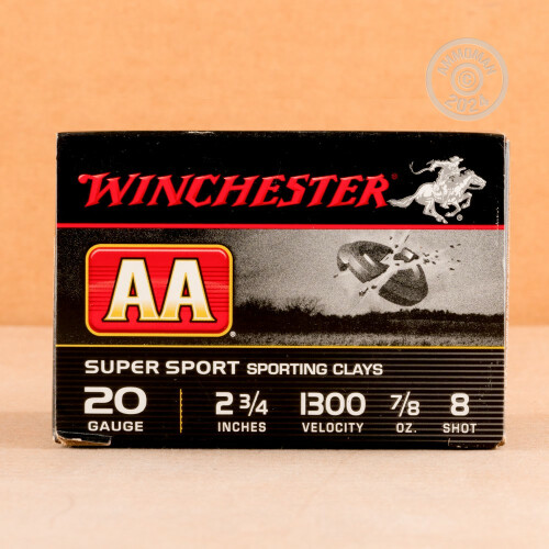20 Gauge Ammo - 250 Rounds of 2-3/4” 7/8 oz. #8 Shot by Winchester AA ...