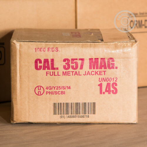 357 Magnum Ammo - 1000 Rounds of Armscor 158 Grain FMJ at AmmoMan.com