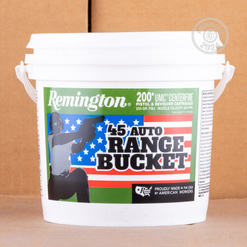 45 ACP Ammo - 200 Rounds of 230 Grain FMJ Remington with Free Shipping ...