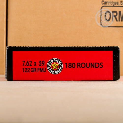 7.62x39 Ammo at AmmoMan.com - Red Army Standard 122 Grain FMJ - 20 Rounds