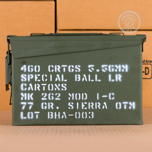 460 Rounds of Black Hills 77 Grain OTM Mk 262 MOD 1-C 5.56x45 Ammo in ...