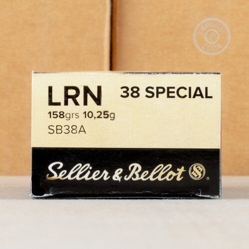 38 Special Ammo - 1000 Rounds of 158 Grain LRN Sellier & Bellot with Free Shipping at AmmoMan.com