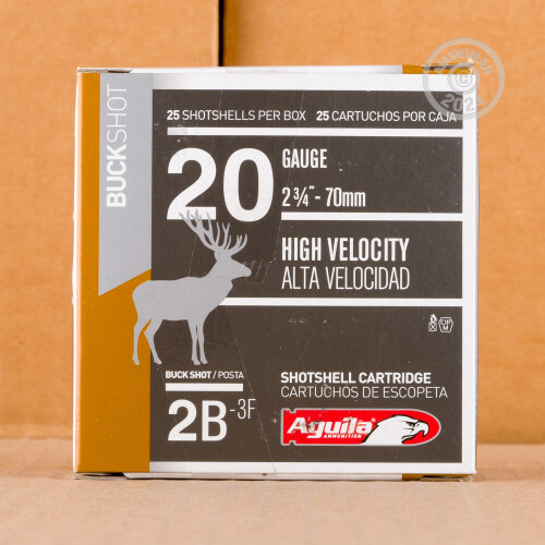 20 Gauge Ammo - 250 Rounds of 2-3/4” 1 oz. #2 Buck by Aguila with Free ...