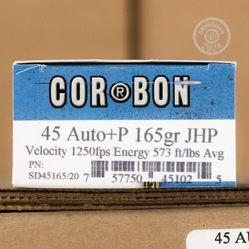 500 Rounds of Corbon Self Defense 165 Grain JHP 45 ACP Ammo at AmmoMan.com