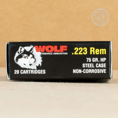 223 REM Ammo at AmmoMan.com - Wolf Performance 75 Grain HP - 20 Rounds