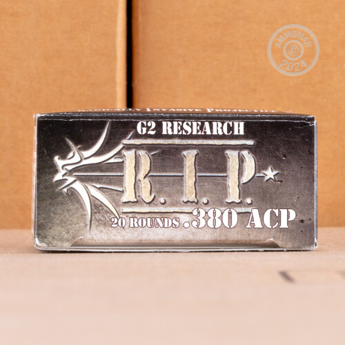380 Auto Ammo at AmmoMan.com - G2 Research 62 Grain RIP HP - 20 Rounds