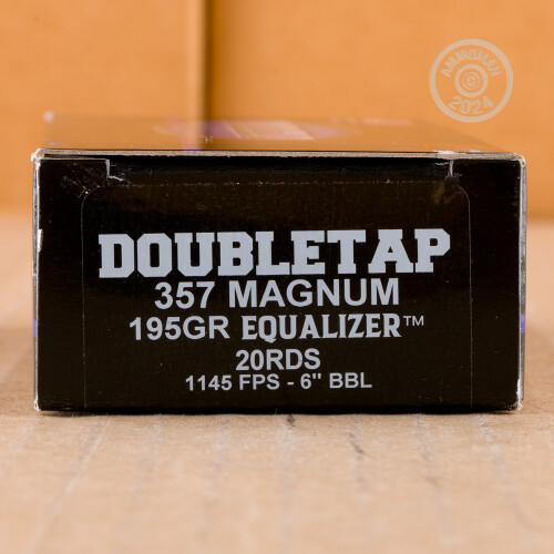 20 Rounds of 357 Magnum 195 Grain Doubletap Equalizer Ammo at AmmoMan.com